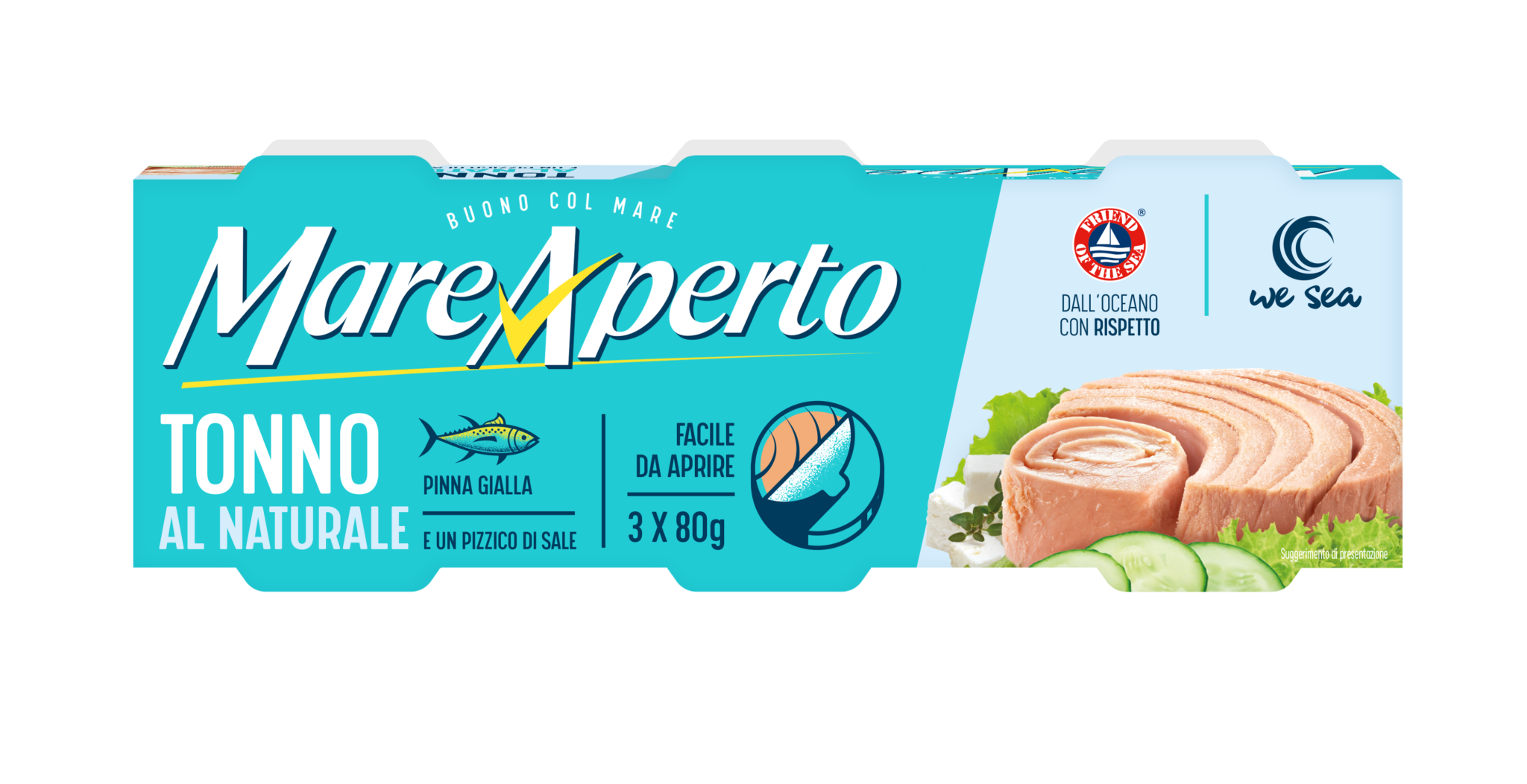 Tonno al Naturale e un pizzico di sale | 3x80g | Mare Aperto.